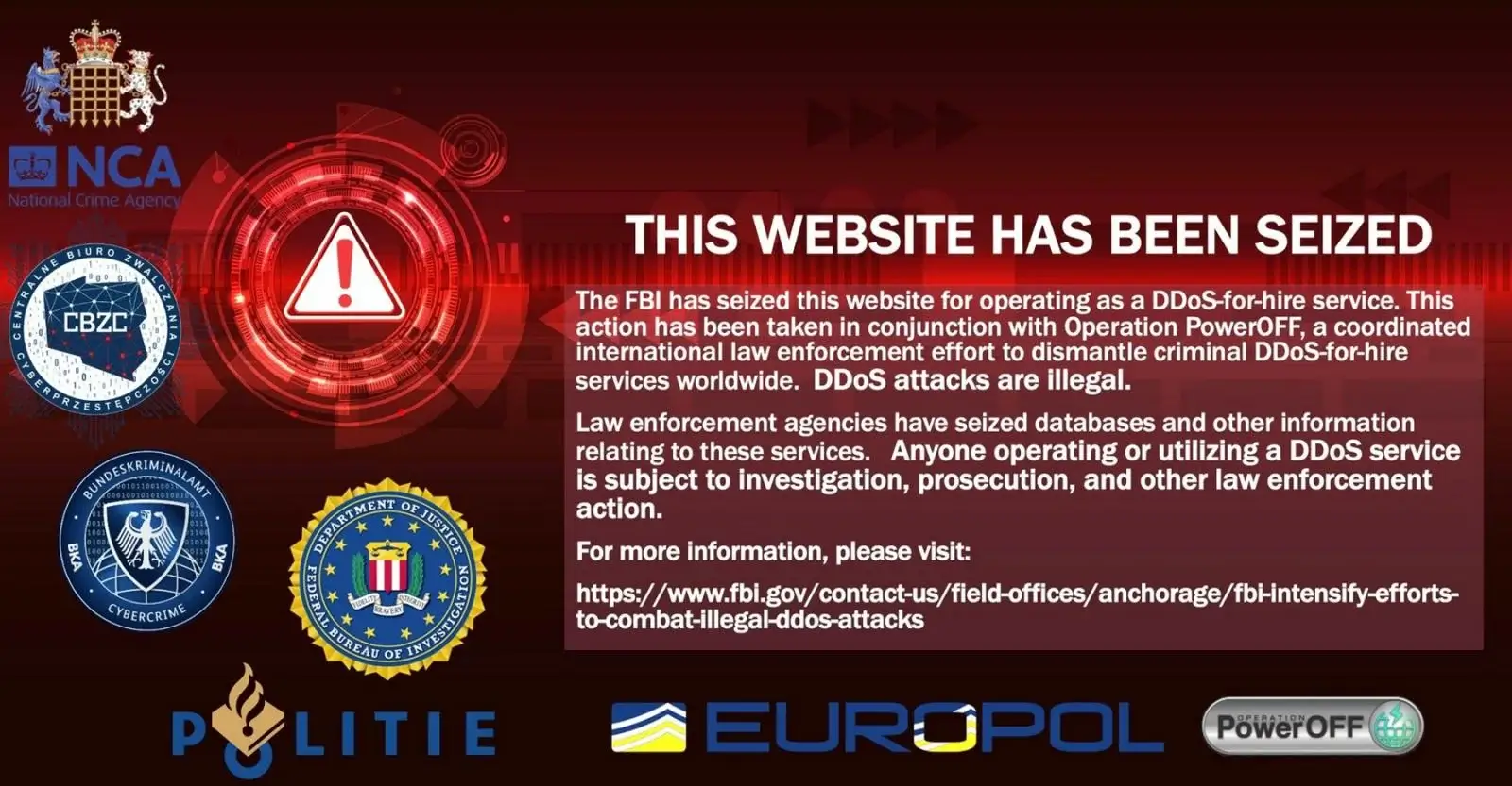 El FBI incautó 13 plataformas que ofrecían servicios de DDoS - HackWise